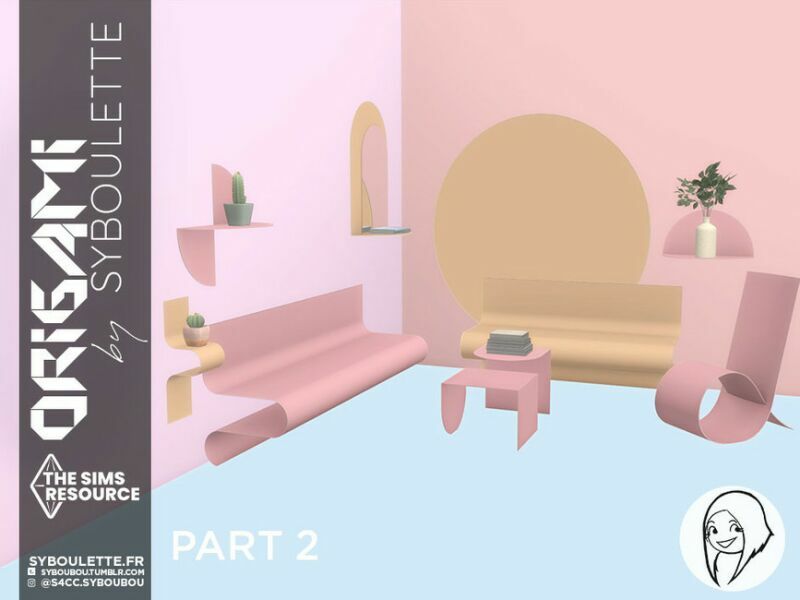 Origami SET – Part 2 By Syboubou Sims 4 CC Download