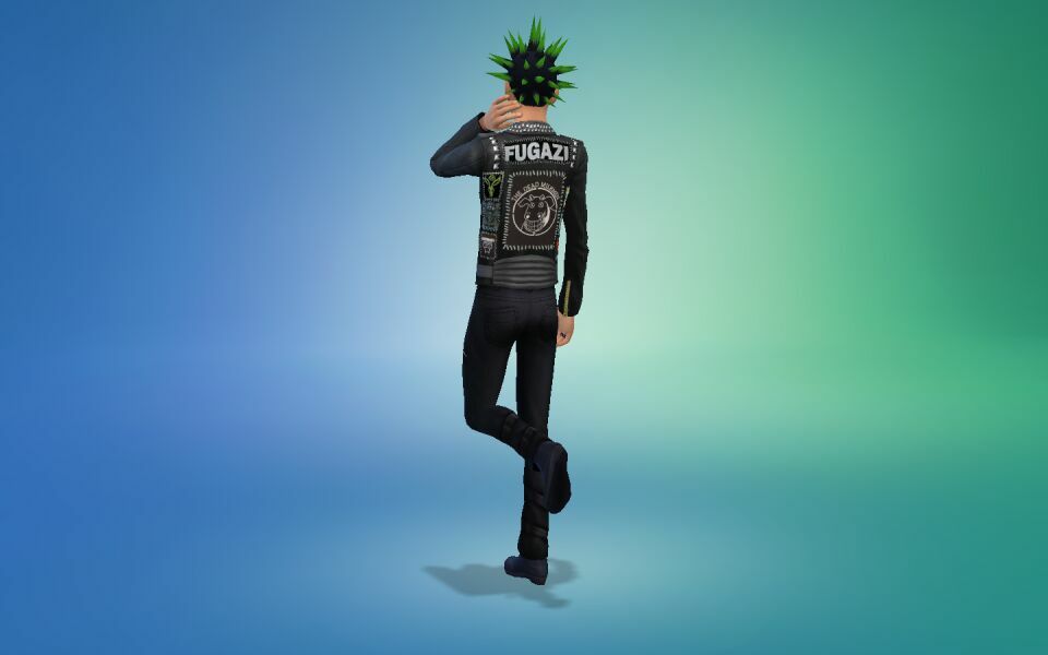 Patched Leather Jacket Punk Bands By Simseebee Sims 4 CC Download