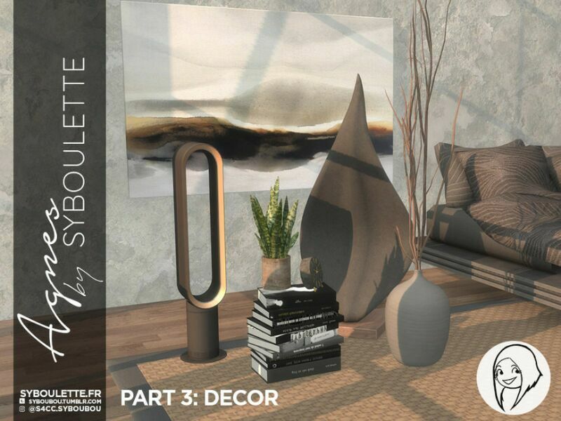 Patreon Early Release – Agnes SET – Part 3: Decor By Syboubou Sims 4 CC ...