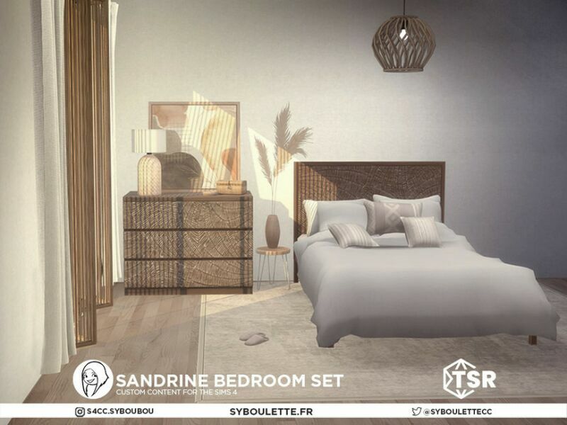 Sandrine Bedroom SET Part 2 By Syboubou Sims 4 CC Download