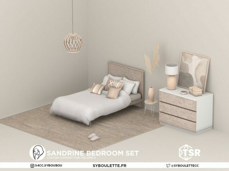 Sandrine Bedroom SET Part 2 By Syboubou Sims 4 CC Download
