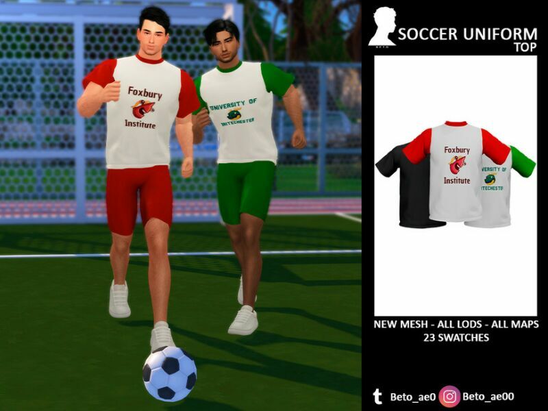 Soccer Uniform (TOP) Sims 4 CC Download