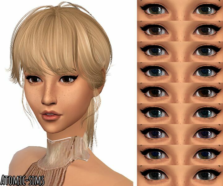 Tifa Eyes NO.31 Conversion By Atomic-Sims Sims 4 CC Download