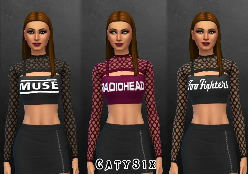 Tops / Bands V1 By Catysix Sims 4 CC Download