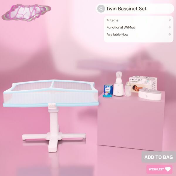 Twin Bassinet SET Sims 4 CC Download Twin Bassinet SET Sims 4 CC Download