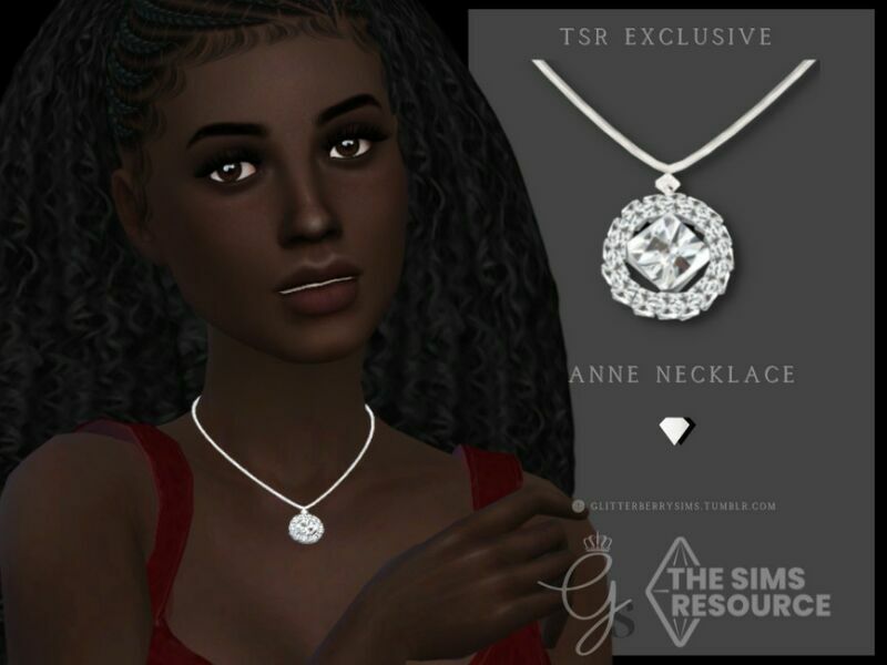 Anne Necklace By Glitterberryfly Sims 4 CC Download