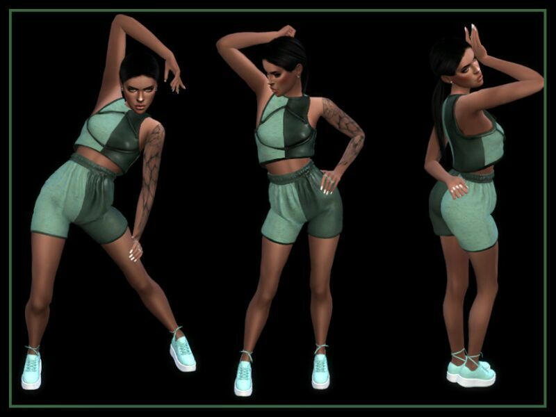 Athletic Bottom With A Leather Detail By Nadiafabulousflow Sims 4 CC ...