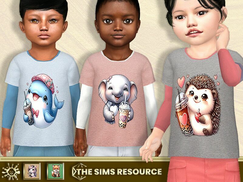 Bubble TEA TEE Sims 4 CC Download