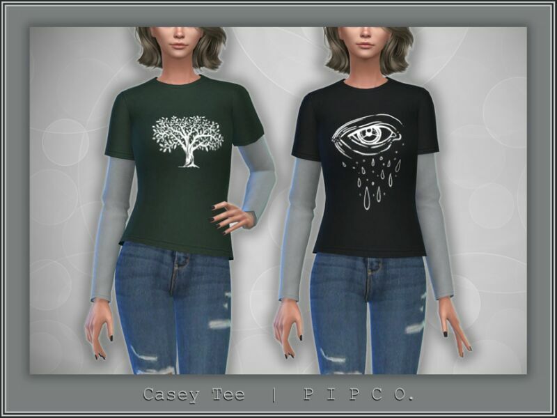 Casey TEE. By Pipco Sims 4 CC Download