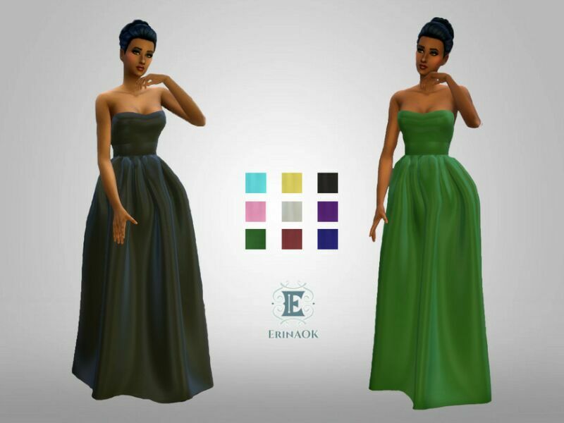Erinaok Women’S Gown 0213 By Erinaok Sims 4 CC Download