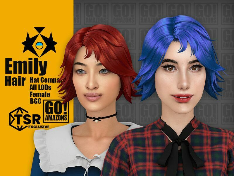 Hair – Emily Hair Sims 4 CC Download