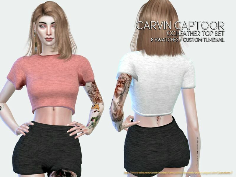 Heather TOP SET Sims 4 CC Download