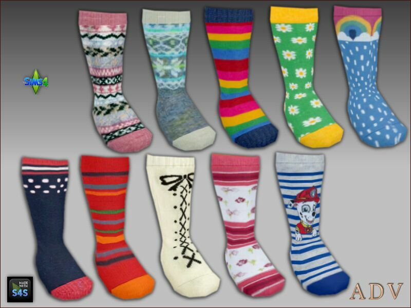 High Socks For Toddlers Sims 4 CC Download