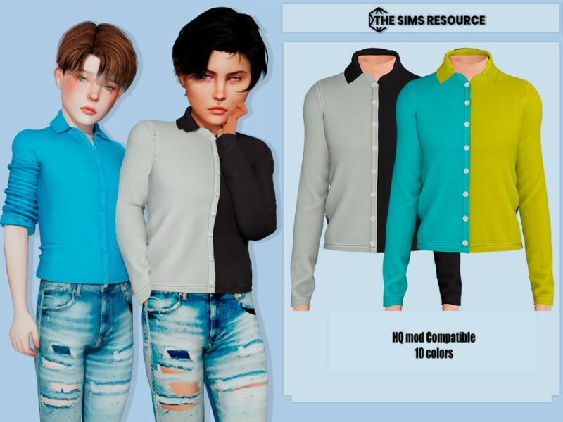 Howard Shirt (KID) By Couquett Sims 4 CC Download