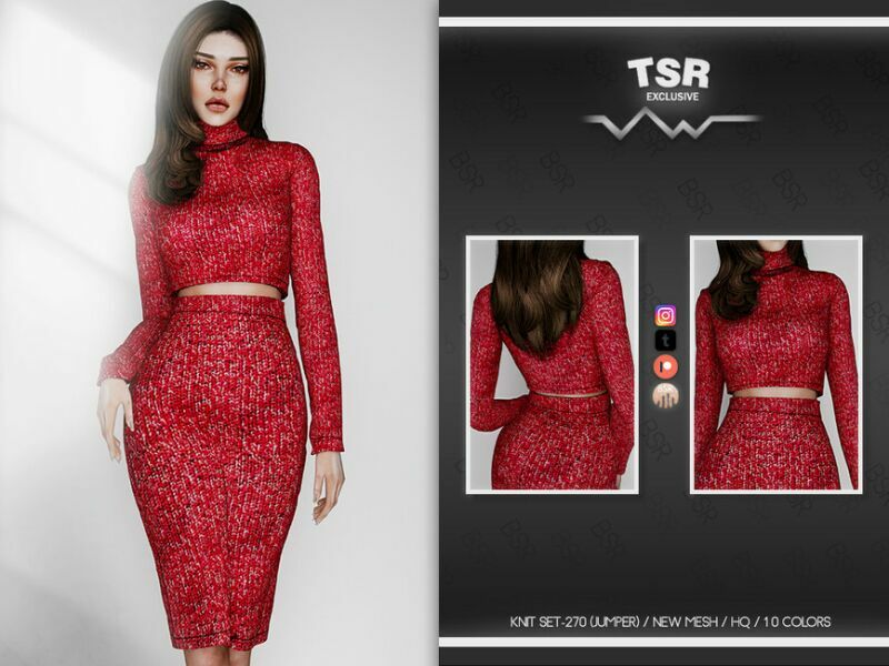 Knit SET-270 (Jumper) BD802 By Busra-Tr Sims 4 CC Download