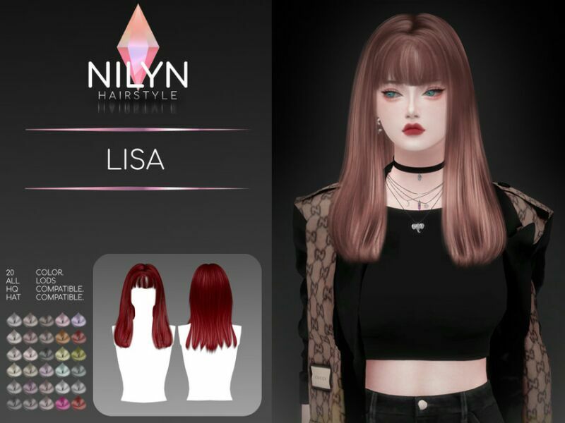 Lisa Hair – NEW Mesh By Nilyn Sims 4 CC Download