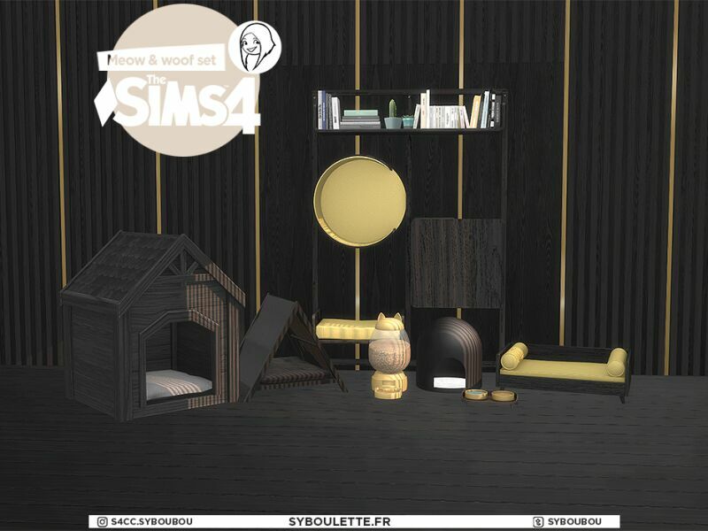 Meow And Woof SET By Syboulette Sims 4 CC Download