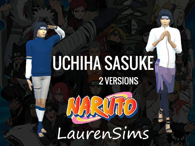 Naruto: Uchiha Sasuke Outfit (2 Outfits) By Laurensims Sims 4 CC Download