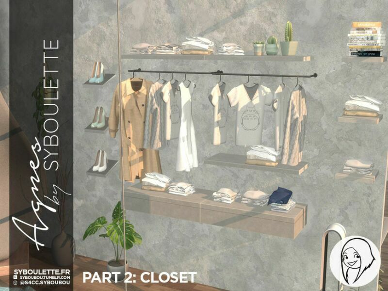 Patreon Early Release – Agnes SET – Part 2: Closet By Syboubou Sims 4 ...