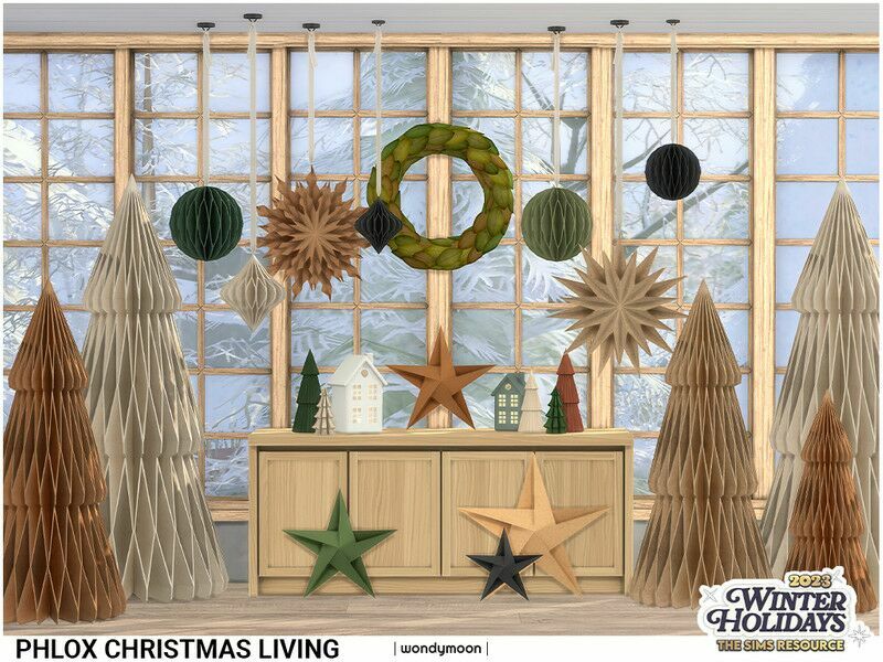 Phlox Christmas Decorations By Wondymoon Sims 4 CC Download