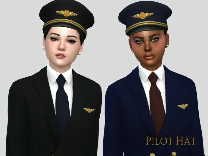 Pilot Uniform HAT F By Mclaynesims Sims 4 CC Download