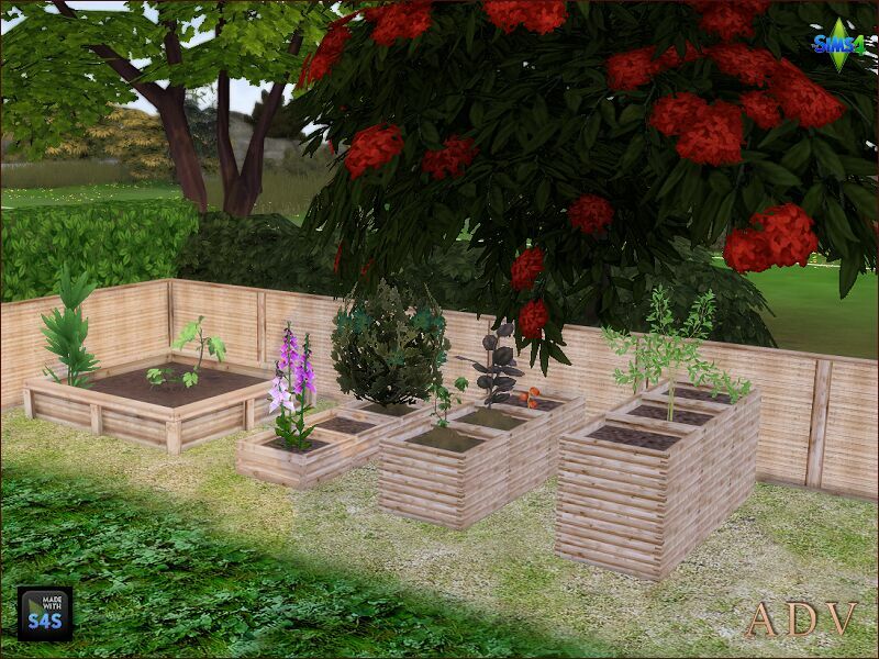 Plant Boxes And Fence Sims 4 CC Download