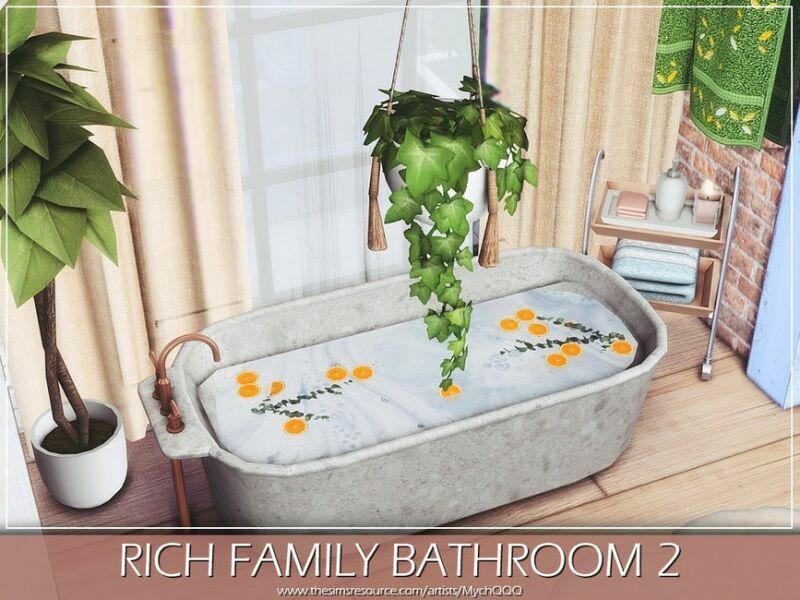 Rich Family Bathroom 2 By Mychqqq Sims 4 CC Download