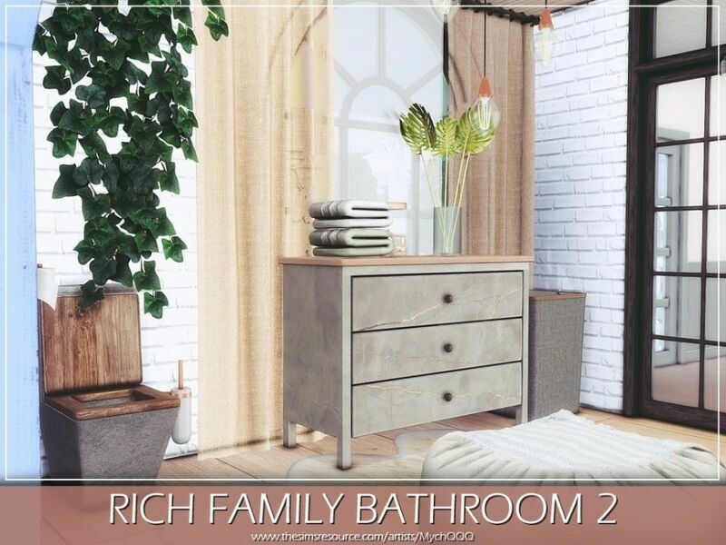 Rich Family Bathroom 2 By Mychqqq Sims 4 CC Download