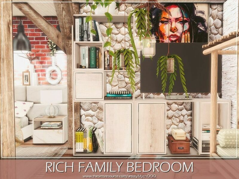 Rich Family Bedroom By Mychqqq Sims 4 CC Download
