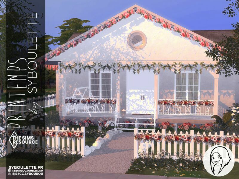 Scripted – Printemps Season Decor Trim SET By Syboubou Sims 4 CC Download