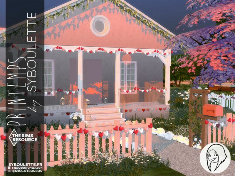 Scripted – Printemps Season Decor Trim SET By Syboubou Sims 4 CC Download