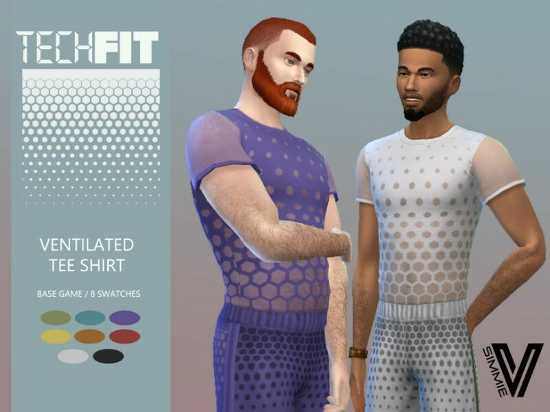 Simmiev Techfit TEE Shirt By Simmiev Sims 4 CC Download