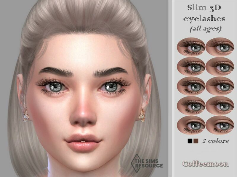 Slim Eyelashes (ALL Ages) By Coffeemoon Sims 4 CC Download