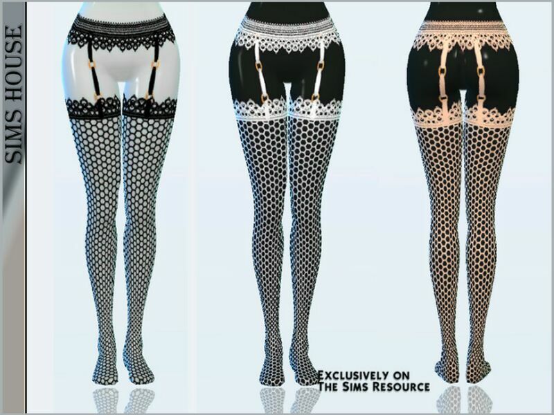 Stockings Mesh With A Belt Sims 4 CC Download