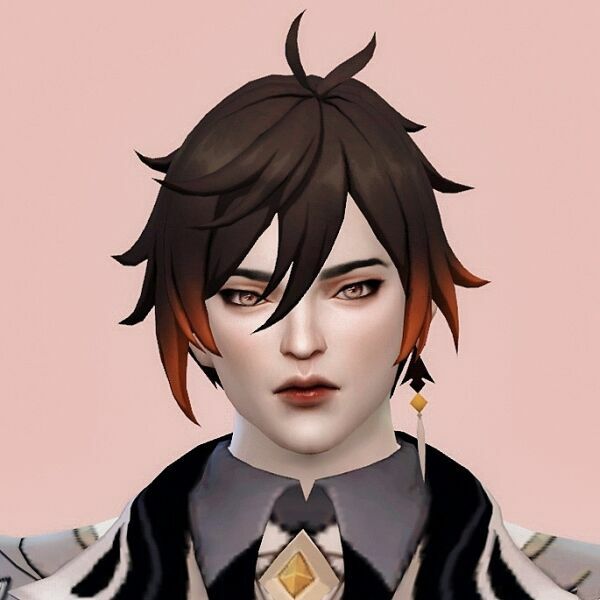 The | Zhongli Genshin Impact By Hedennychen Sims 4 CC Download