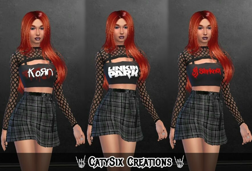 Tops / Bands V3 By Catysix Sims 4 CC Download