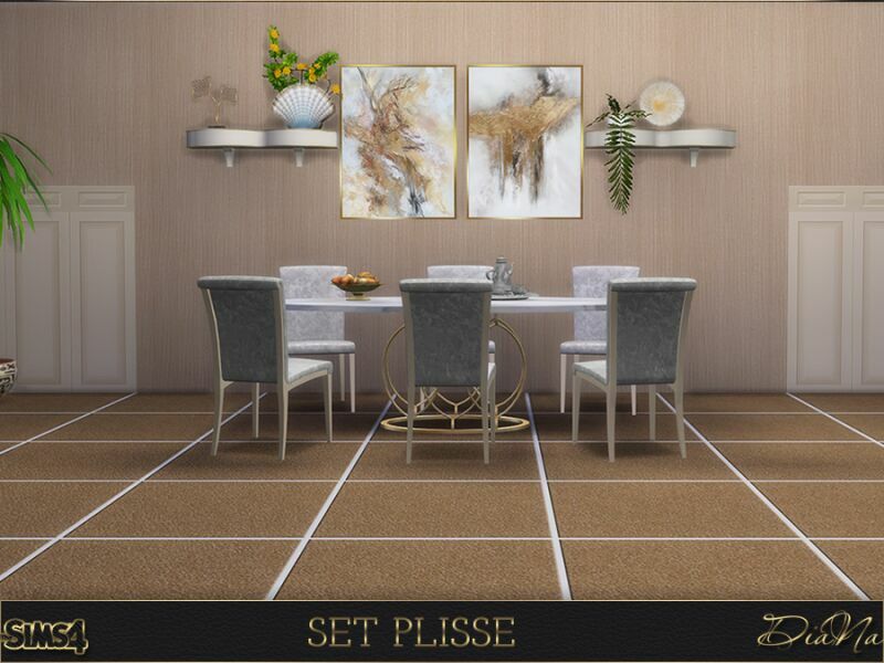 Wall And Floor Tile SET Plisse By Dianasims Sims 4 CC Download