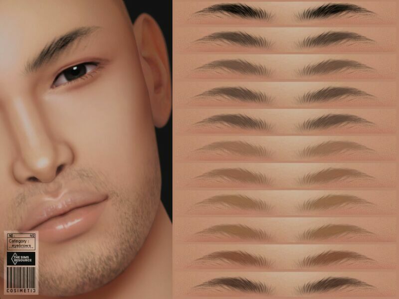 Daniel Eyebrows | N49 By Cosimetic Sims 4 CC Download