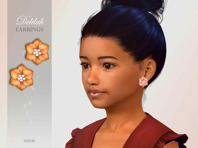 Delilah Earrings Child By Suzue Sims 4 CC Download