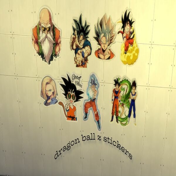 Dragon Ball Z Stickers By Moonlightsimmer Sims 4 CC Download