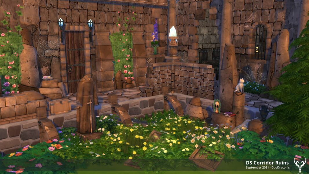 Dungeon KIT – Corridor Ruins By Duodraconis Sims 4 CC Download