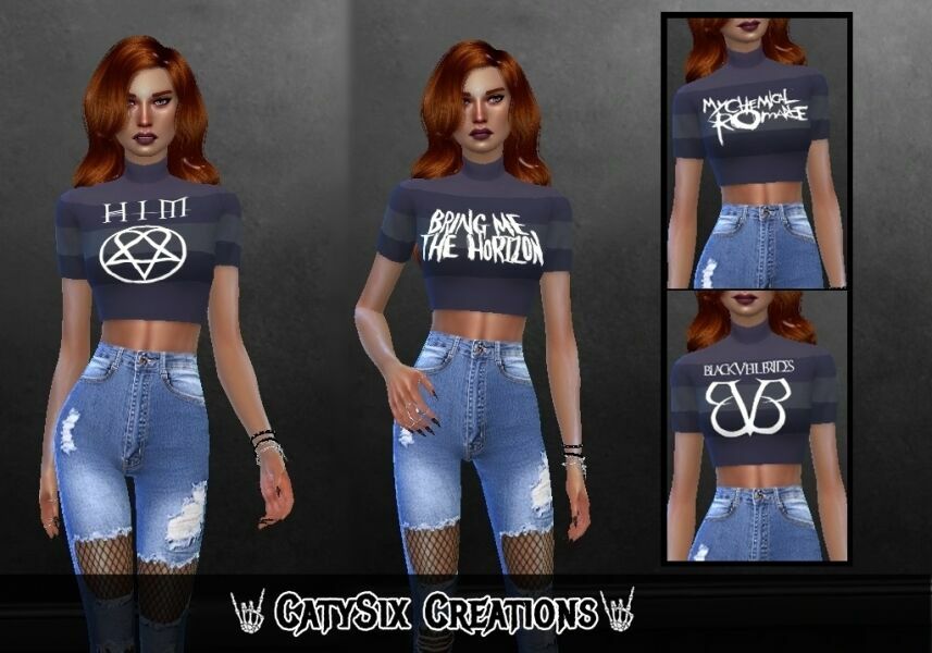 EMO / Tops By Catysix Sims 4 CC Download