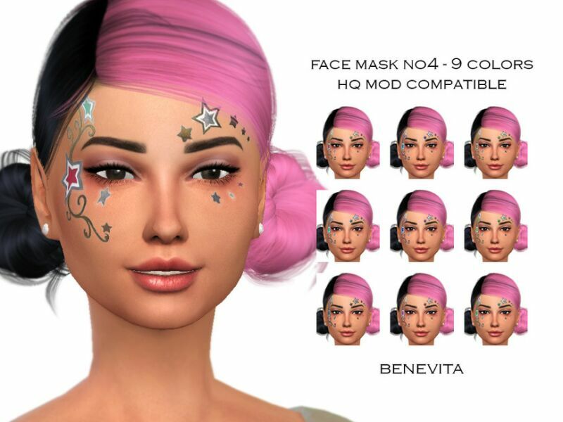 Face Mask NO4 [HQ] By Benevita Sims 4 CC Download