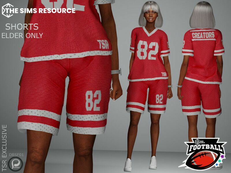 Football Jersey Shorts Sims 4 CC Download