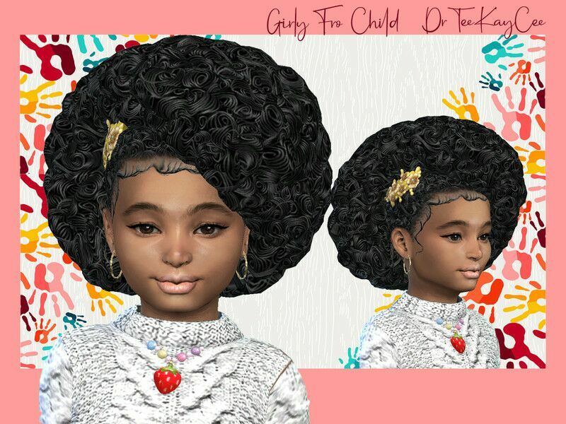 Girly FRO Child ~ Base Compatible By Drteekaycee Sims 4 CC Download