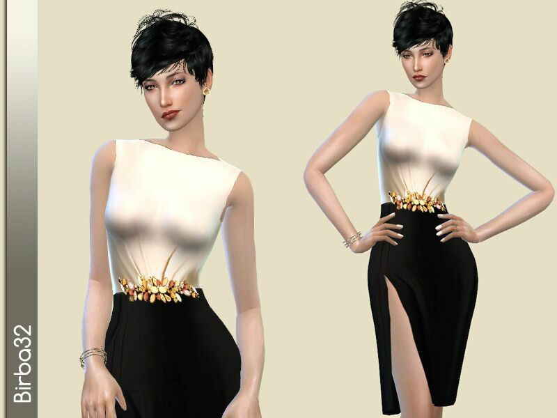 NEW Year Dress By Birba32 Sims 4 CC Download