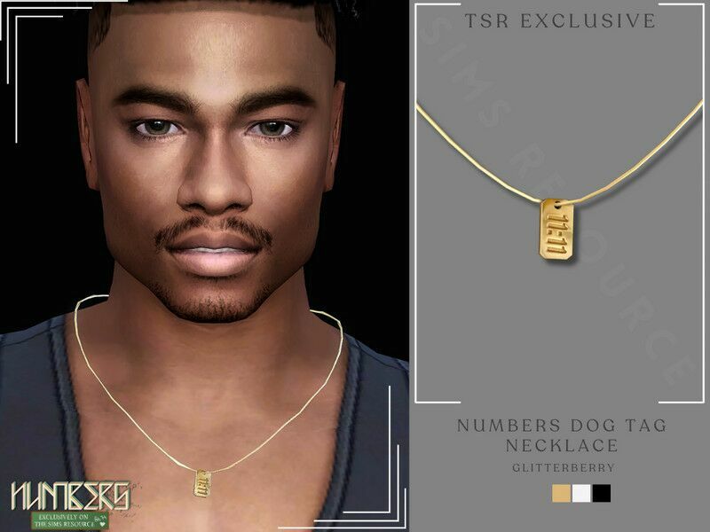 Numbers DOG TAG Sims 4 CC Download