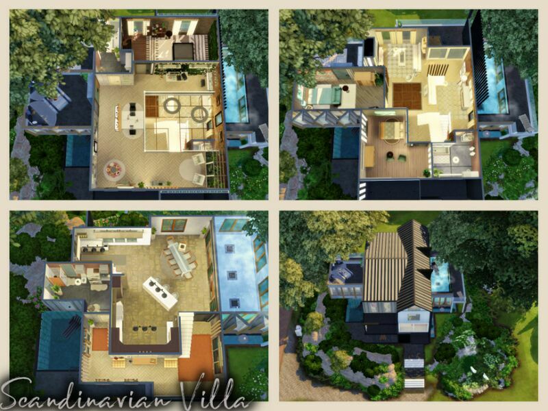 Scandinavian Villa | Nocc By Simzmora Sims 4 CC Download