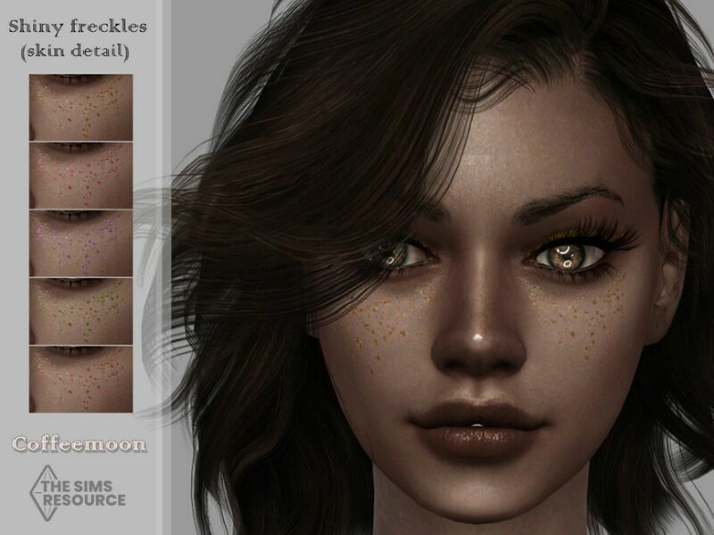 Shiny Freckles (Skin Detail) By Coffeemoon Sims 4 CC Download