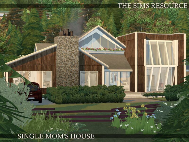Single Mom’S House | CC Only TSR By Simzmora Sims 4 CC Download